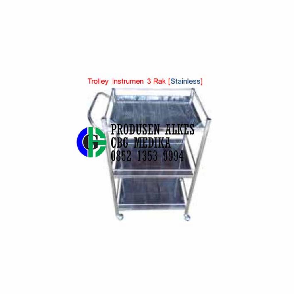Jual Troli 3 rak stainless dari CBG MEDIKA ALKES - Goalkes